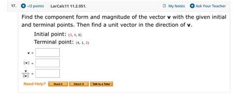 Solved 17 12 Points Larcalc11 11 2 051 My Notes Ask Your