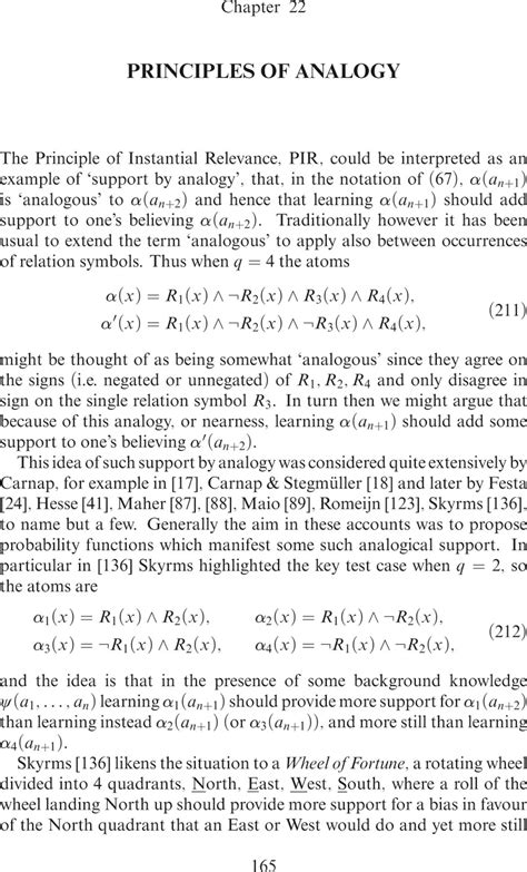 Principles Of Analogy Chapter 22 Pure Inductive Logic