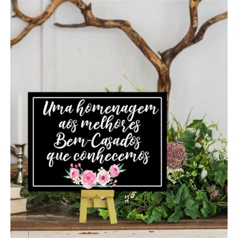 Placa Decorativa De Casamento Uma Homenagem Aos Melhores Bem Casados Que Conhecemos Shopee