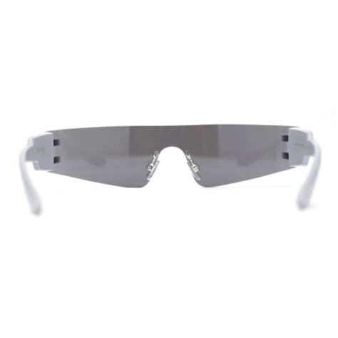Retro 80s Futurist Robotic Narrow Shield Wrap Around Ubuy India
