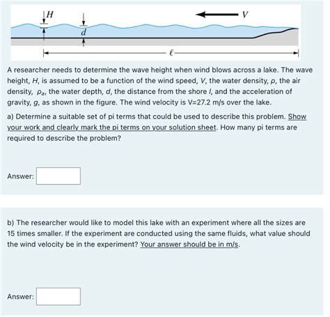 Solved H V D A Researcher Needs To Determine The Wave Height Chegg