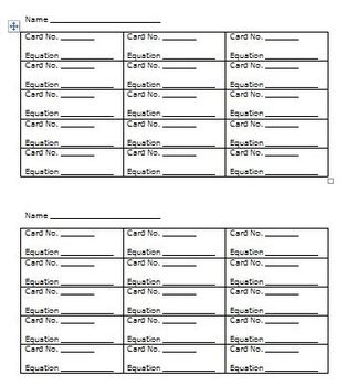 Equations Tables Graphs Math Game By Hilda Ratliff Tpt