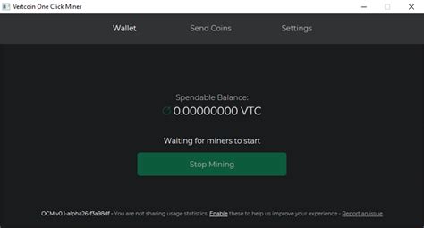 Mining Status After Switching Tabs · Issue 22 · Vertcoin Projectone