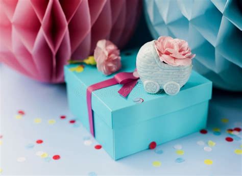 Gender Reveal Party Decorations Stock Image Image Of Party Pregnancy