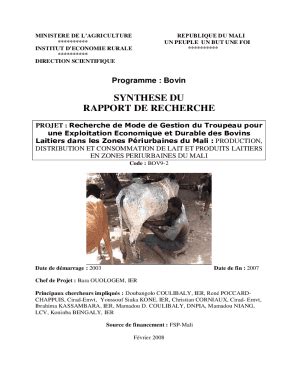 Remplissable En Ligne Agritrop Cirad Rapport D Valuation Finale Du