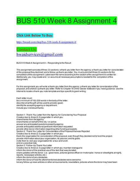 bus 510 week 8 assignment 4 pdf