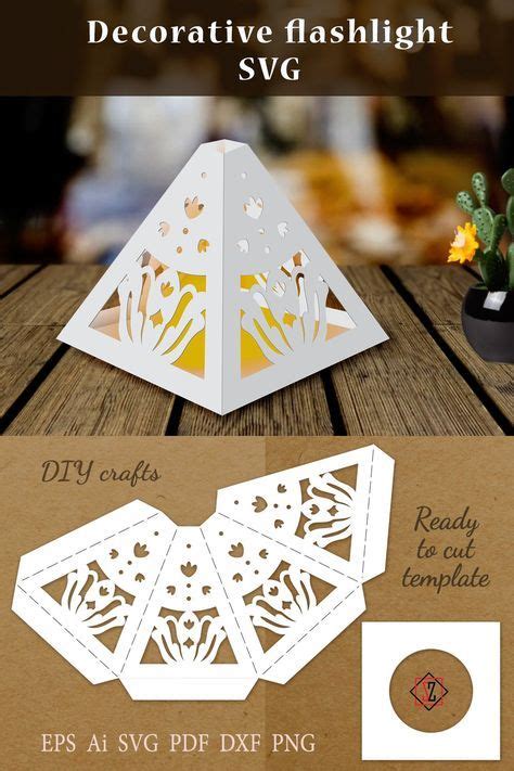 Triangular Lantern Flower Stencil Paper Crafts Cards Paper Crafts Christmas Tree Decorations Diy