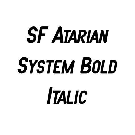 SF Atarian System Bold Italic Font Free Fonts On Creazilla Creazilla