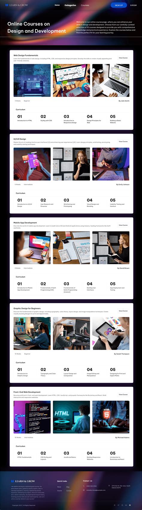 E Learning Platformandsync Interns Internship Behance