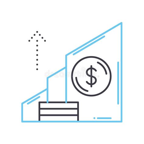 Profit Margin Line Icon Outline Symbol Vector Illustration Concept