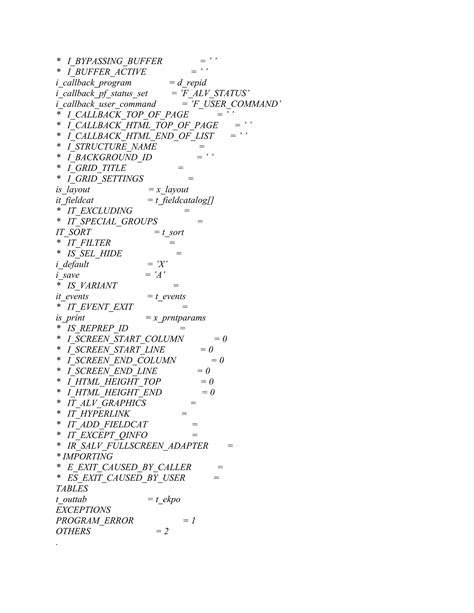 Example Syntax Alv Grid List Docx