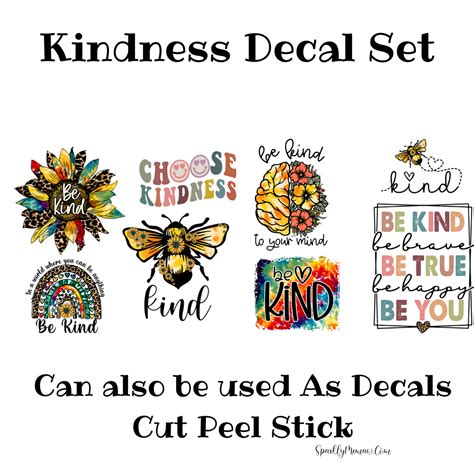 Choose Kindness Uv Dtf Decal Set Sparkly Memaw Llc
