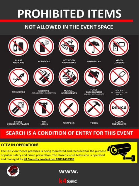 Prohibited Items Poster Pdf