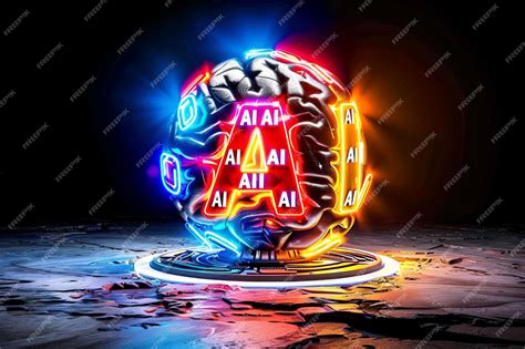 Premium Photo | AI Brain with Neon Lights Advanced Neural Networks Futuristic Artificial ...