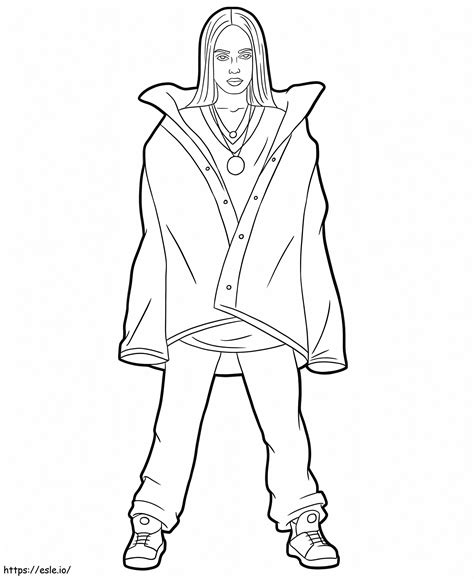 Billie Eilishs Style Coloring Page