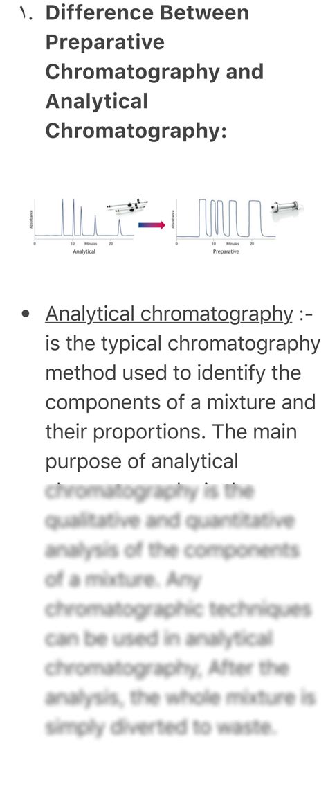 Solution Difference Between Preparative Chromatography And Analytical