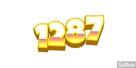 1287 Number Animated  Logo Designs