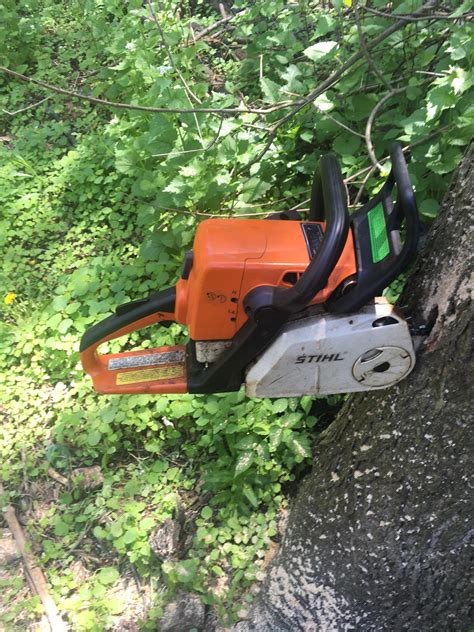 Stihl 210c hadn’t been started in 5 years. I poured out the old gas ...