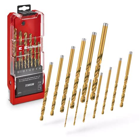13 Pc Metal Drill Bit Set Titanium Drill Sets