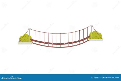 Footbridge Vector Illustration Isolated On White Background