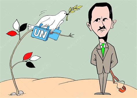 Caricature Cunning Bashar Al Assad Stock Editorial Photo
