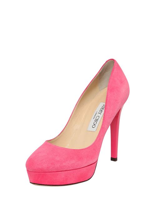 Jimmy Choo 120mm Alex Suede Pumps In Pink Lyst