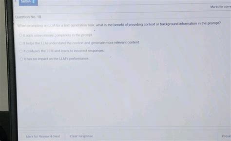Saction Marks For Corre Question No 18 When StudyX