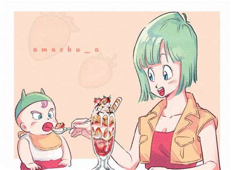 Bulma And Trunks Dragon Ball And More Drawn By Amachu A Danbooru