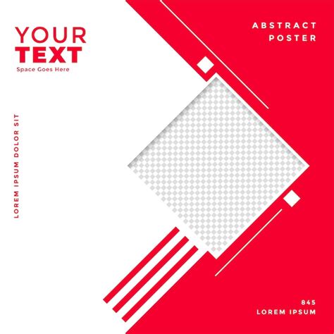 빨간색과 흰색 소셜 미디어 게시물 배너 템플릿 무료 벡터