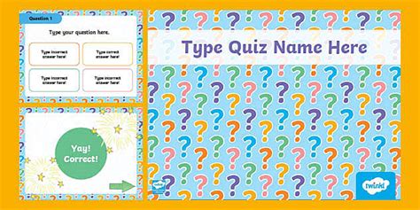 Make Your Own Quiz Editable PowerPoint Quiz Template