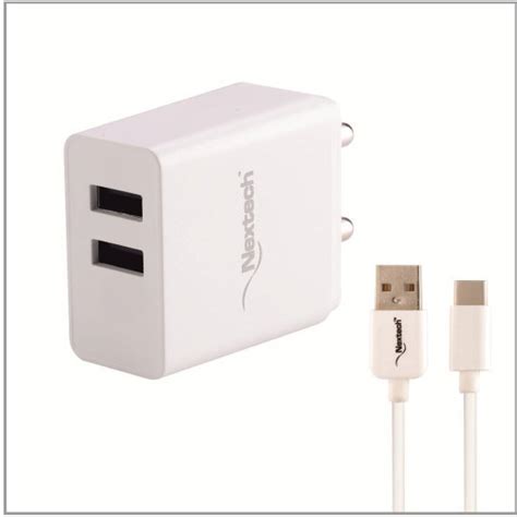 Dual Usb A Fast Travel Charger W Usb C Cable M Nextech