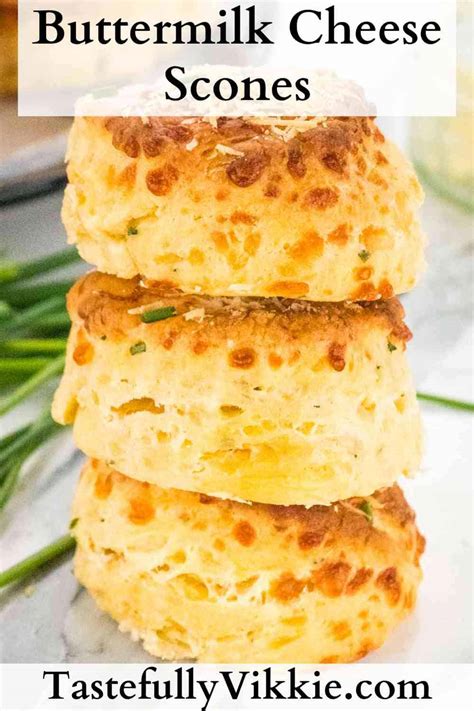 Easy Cheddar Cheese And Chive Buttermilk Scones Recipe Tastefully Vikkie