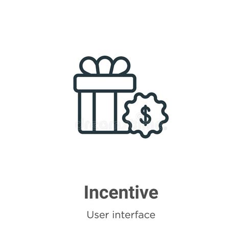 Incentive Outline Vector Icon Thin Line Black Incentive Icon Flat