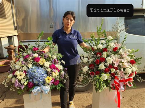 🌸กระเช้าด ฐิติมาดอกไม้สด ร้านดอกไม้ นิคม304 ปราจีนบุรี