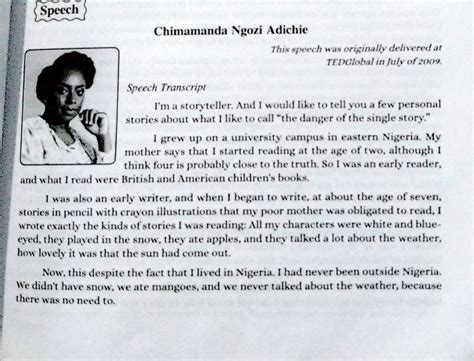 Speech By Chimamanda Ngozi Adichie Sspeech Chimamanda Ngozi Adichie