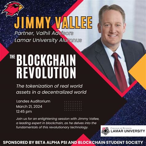 Jimmy Vallee On Linkedin Lamar University Blockchain Presentation — Valhil Advisors