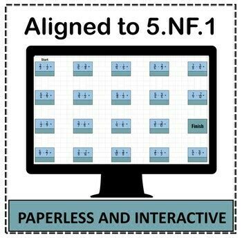 Subtracting Fractions Without Simplifying Digital Math Maze NF