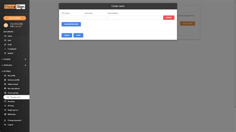 resources create new user pleasesign
