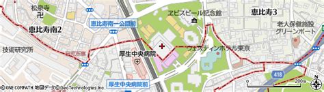 東京都渋谷区恵比寿4丁目20 3の地図 住所一覧検索｜地図マピオン