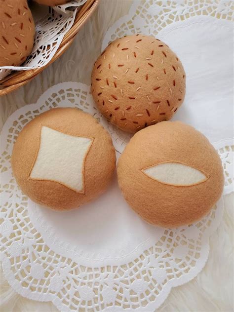 Felt Buns Felt Bread Felt Food Pretend Bakery Etsy