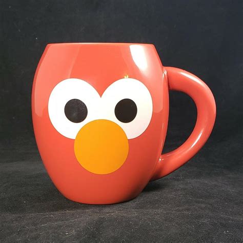 Sesame Street Workshop Elmo Loves Mornings Red Ceramic Coffee Tea 18oz