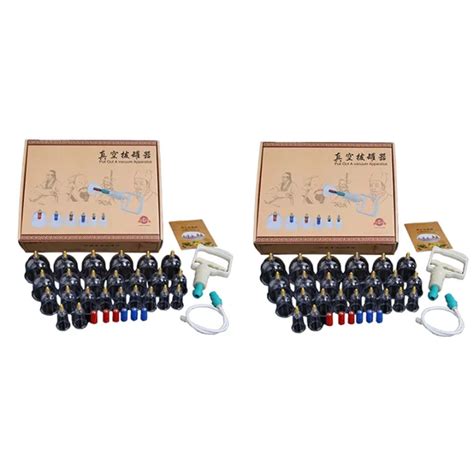 48pcs Chinese Biomagnetic Vacuum Cupping Home Cupping Therapy Set Body
