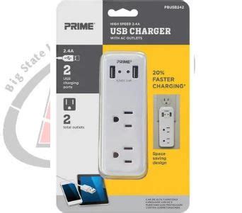 High Speed USB Charger W AC Outlets Big State Industrial