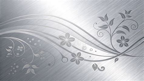 Brushed Silver Metal Texture With Subtle Linear Patterns And Soft Reflections Stock Illustration