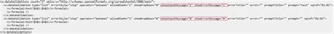 Datavalidations Showinputmessage And Showerrormessage Not Loaded