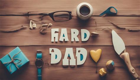 Premium Photo A Wooden Background With A Message That Says Hard Dad