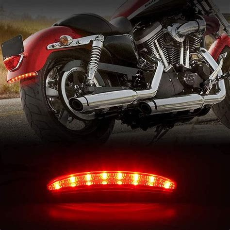 Led Brake Tail Lights Custom Fit For Harley Sportster Xl883 1200 Forty