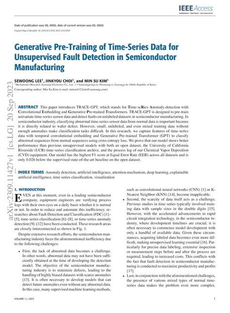 Generative Pre Training Of Time Series Data For Unsupervised Fault