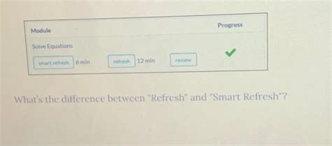 module solve equations smart refresh 6 min cen 12 min