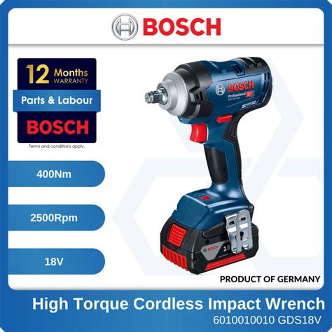 Bosch 400nm 1 2 Inch Cordless Impact Wrench Heavy Duty Brushless High
